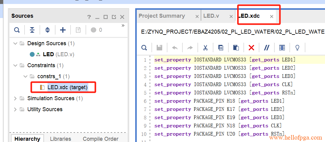 基于ebaz4205 的fpga实验二 用zynq的plfpga设计流水灯 Hello Fpga