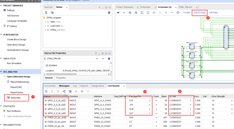 基于smart Zynq Spsp2sl 版 的ps实验三 Gpio之按键功能演示（emio方式） Hello Fpga