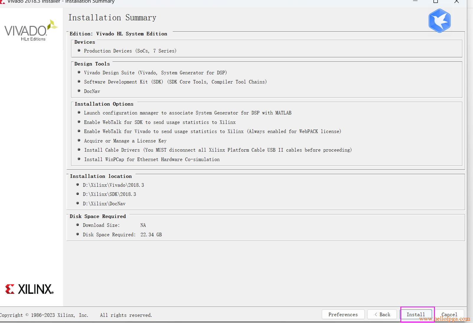 Vivado 2018.3 下载及安装 – Hello FPGA