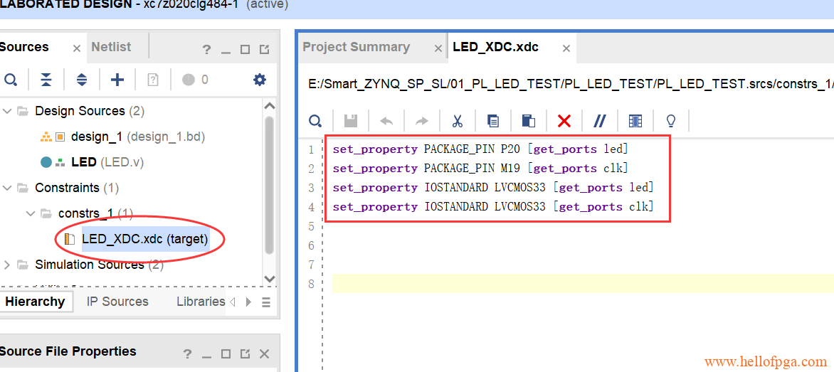 基于smart Zynq Spsp2sl 版 的fpga实验一 用zynq的pl资源点亮一个led(完整图文) Hello Fpga