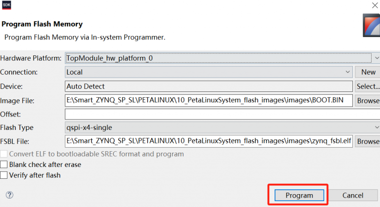 基于Smart Zynq与Lemon Zynq 的Petalinux开发 章节十 从QSPI FLASH 启动LINUX镜像 – Hello FPGA