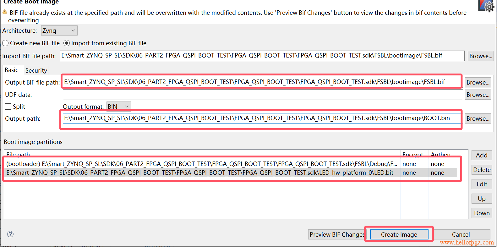 基于Smart ZYNQ (SP/SP2/SL 版) 的PS实验六 (补充) 纯FPGA程序 固化至QSPI FLASH – Hello FPGA