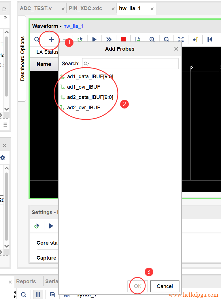 基于smart Zynq Spsp2sl 版 的fpga实验十一 基于双路高速adc模块的信号采集实验 Hello Fpga