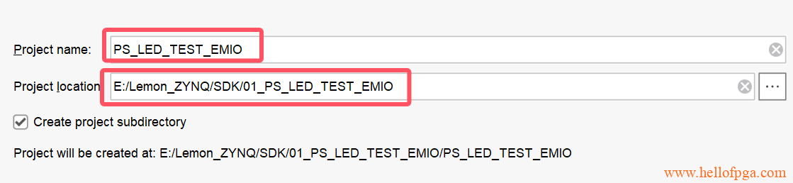 基于lemon Zynq的ps实验一 Gpio之用emio方式点亮led(完整图文) Hello Fpga